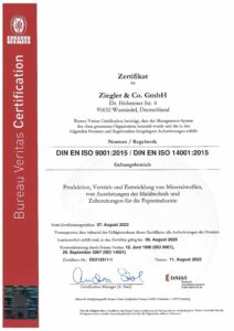 Zertifikat_Ziegler_ISO-9001-14001_2019_DE | Ziegler Mineralstoffe